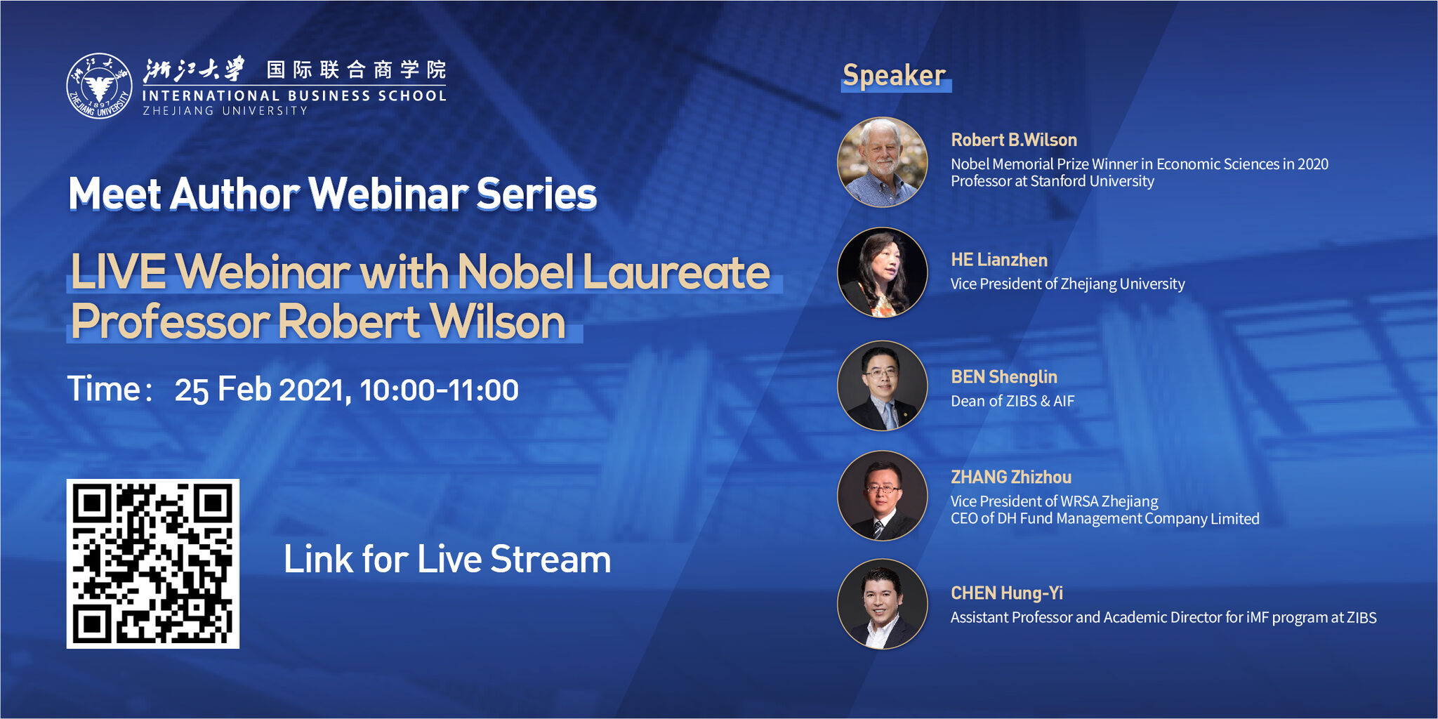 Live Webinar with Nobel Laureate Prof. Robert Wilson